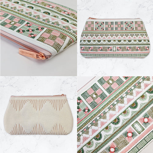 Geometric Pouch in the hoop machine embroidery design