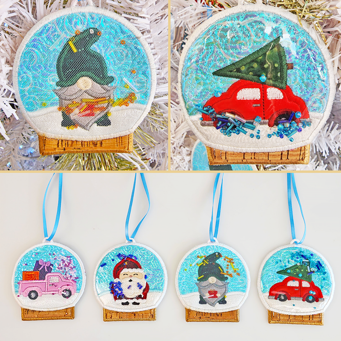 Snow Globe Ornaments Set Two