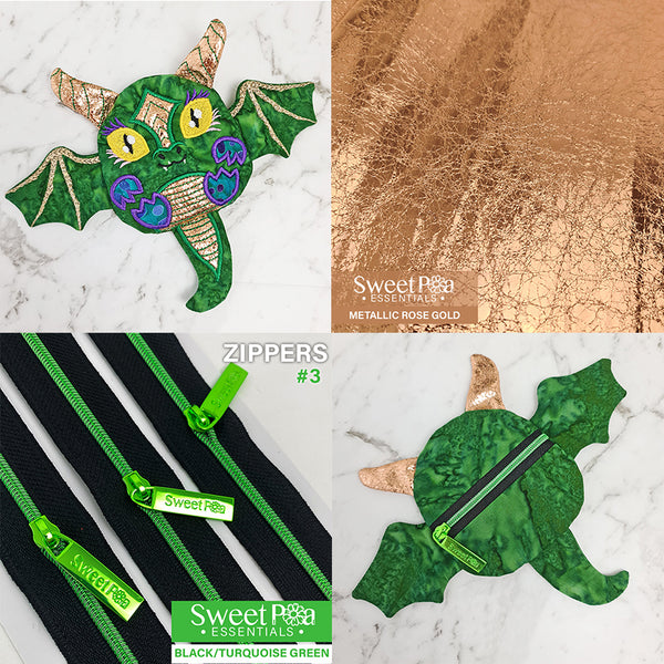 Embroidery Ideas - Dragon Zipper Purse
