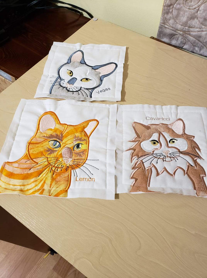 Machine Embroidery Design Download- Meow Meow Quilt