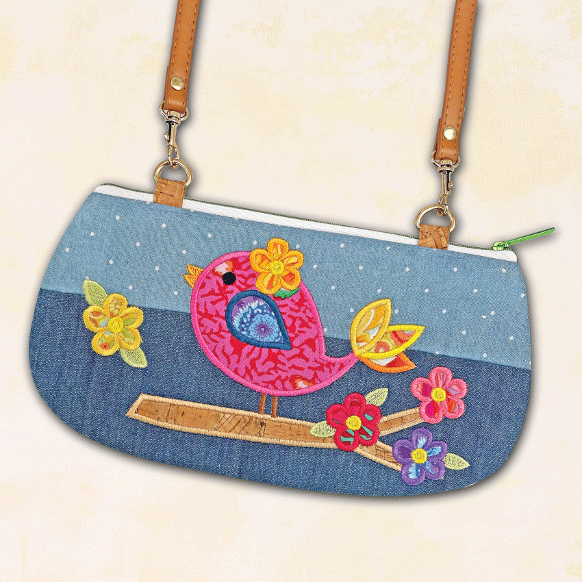 Bird Bag ITH Embroidery Design - 6x10, 7x12, 9x12, 9.5x14