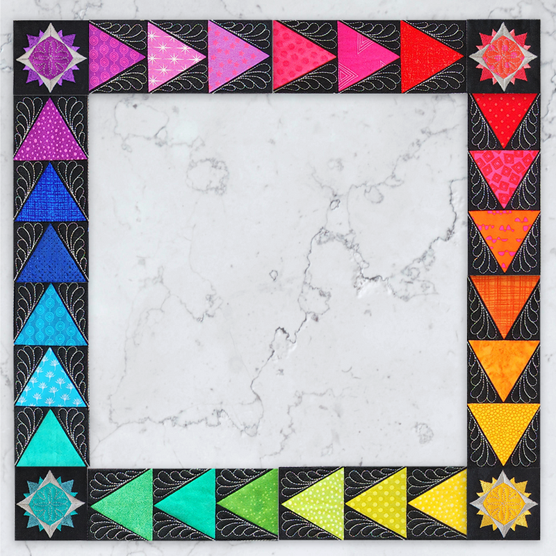 In The Hoop Embroidery Designs - Flying Geese Quilt Borders