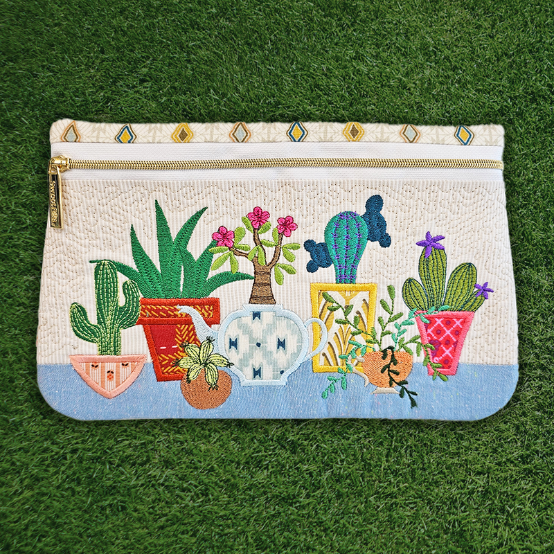 Cute Cactus Purse ITH Design