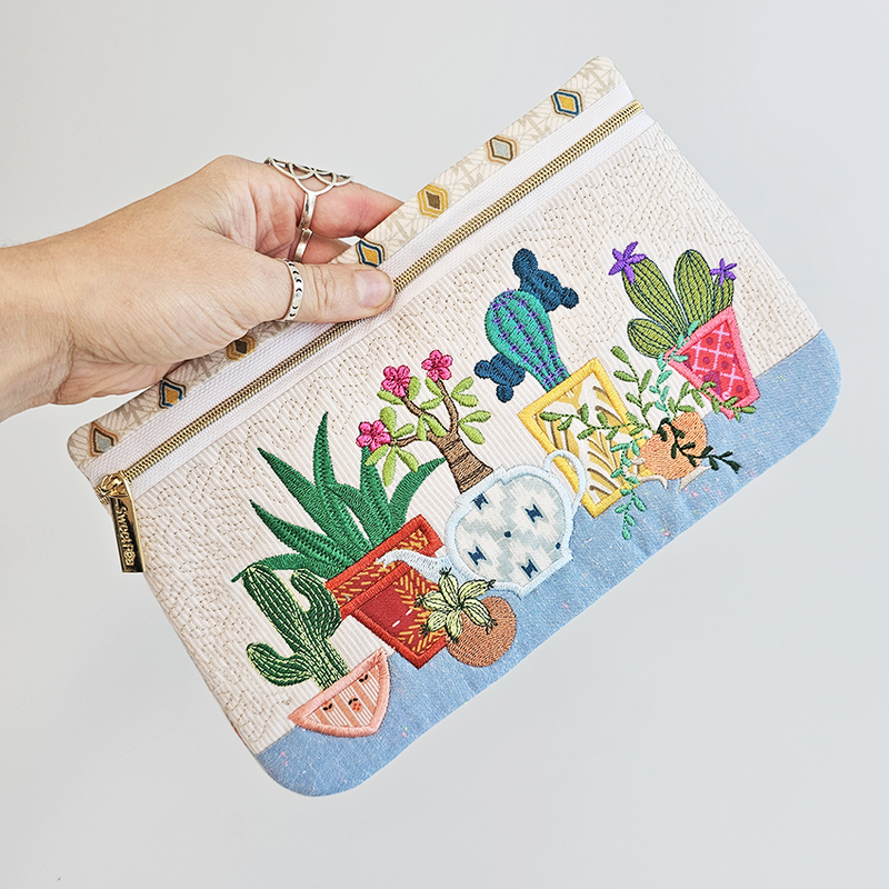 Cute Cactus Purse ITH Design