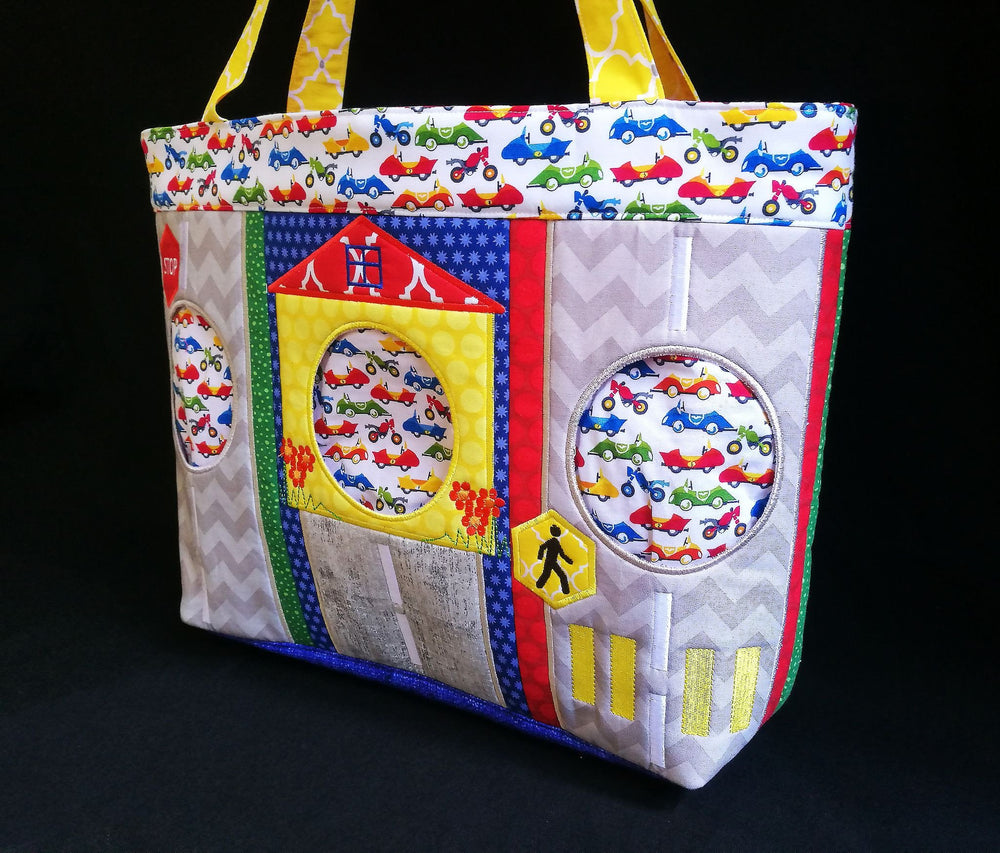 Car pocket bag in the hoop machine embroidery design ITH