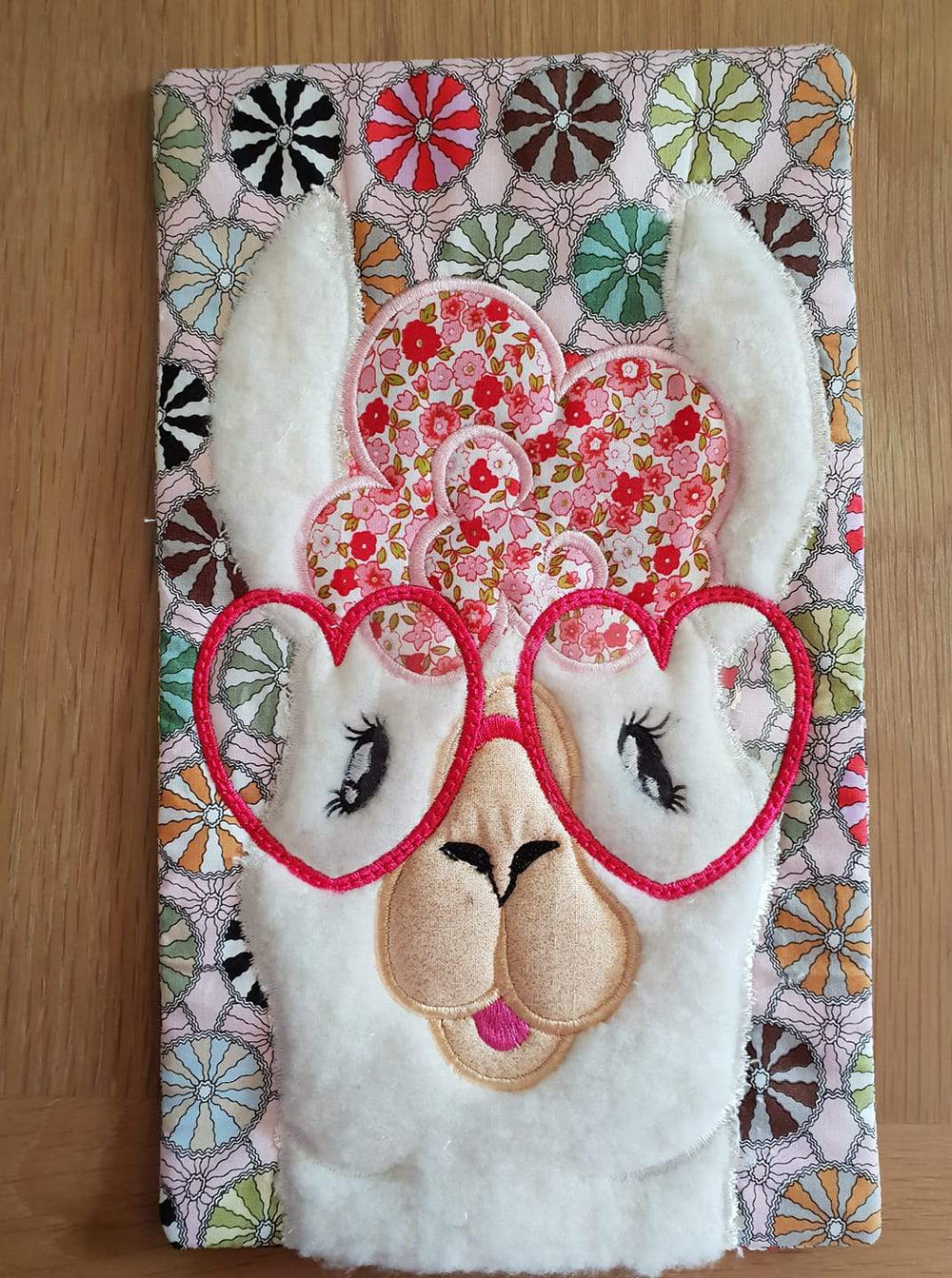 In The Hoop Embroidery Designs - A Llama Called Mary Mug Rug