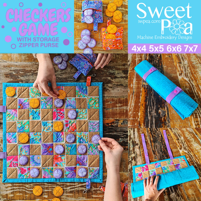 In The Hoop Embroidery Designs - Checkers Game