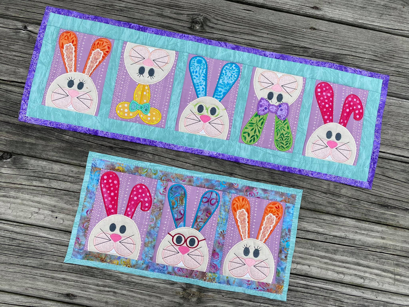 Machine Embroidery Designs - Easter Bunny Table Runner in the hoop