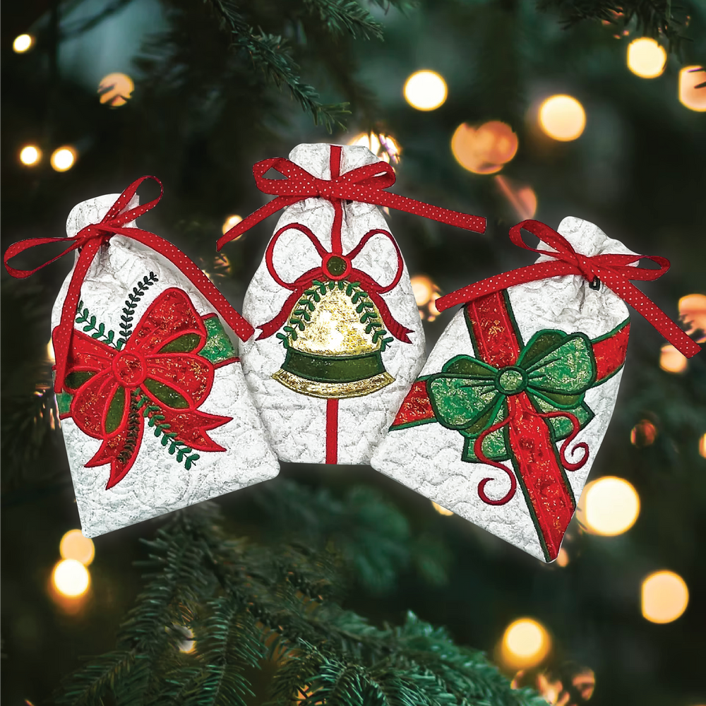 Machine Embroidery Design ITH - Christmas Gift Bags