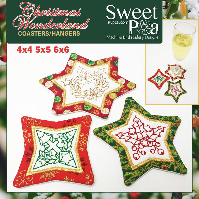 Christmas Wonderland Coasters or Hangers 4x4 5x5 6x6