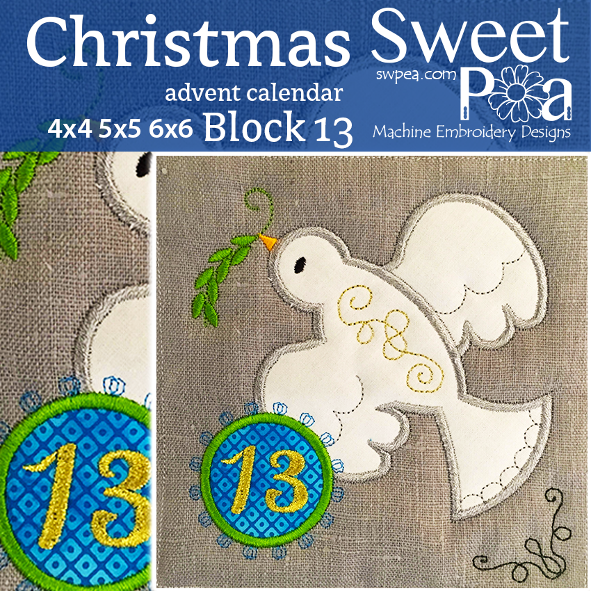 christmas advent calendar in the hoop machine embroidery designs ITH