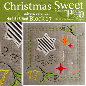 christmas advent calendar in the hoop machine embroidery designs ITH