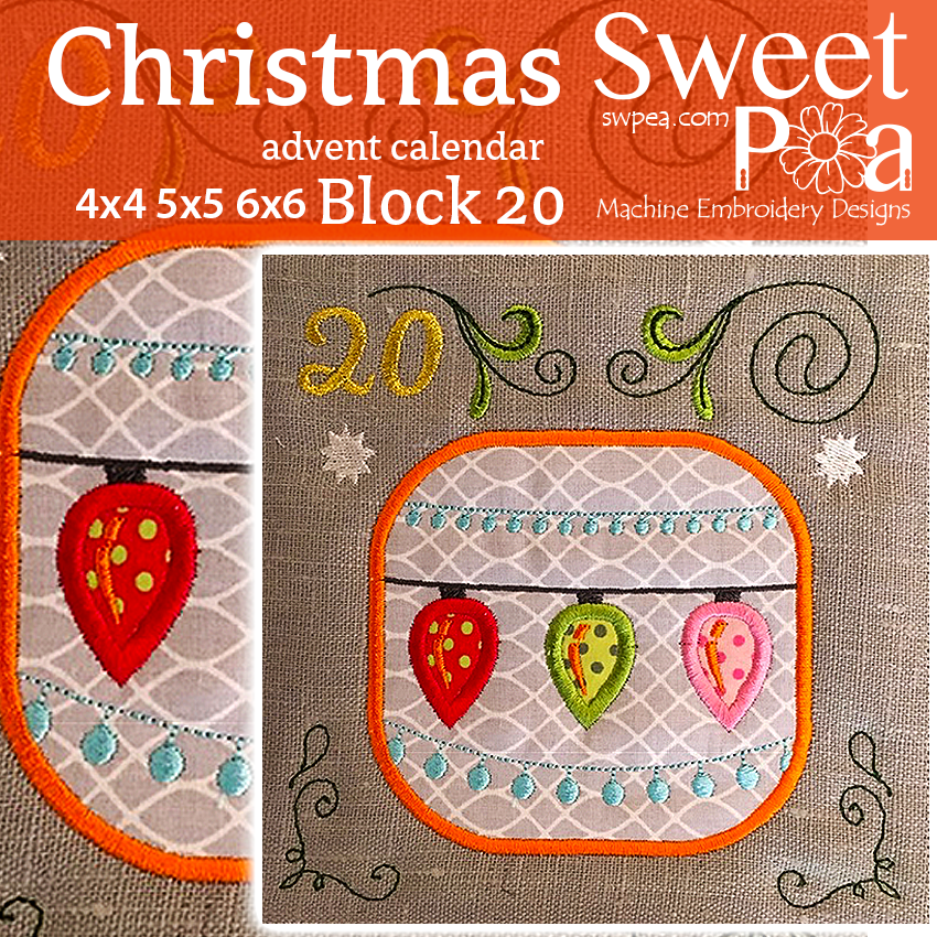 christmas advent calendar in the hoop machine embroidery designs ITH