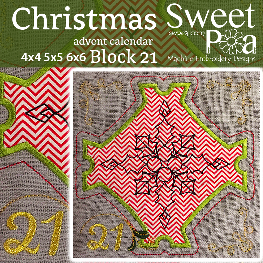 christmas advent calendar in the hoop machine embroidery designs ITH