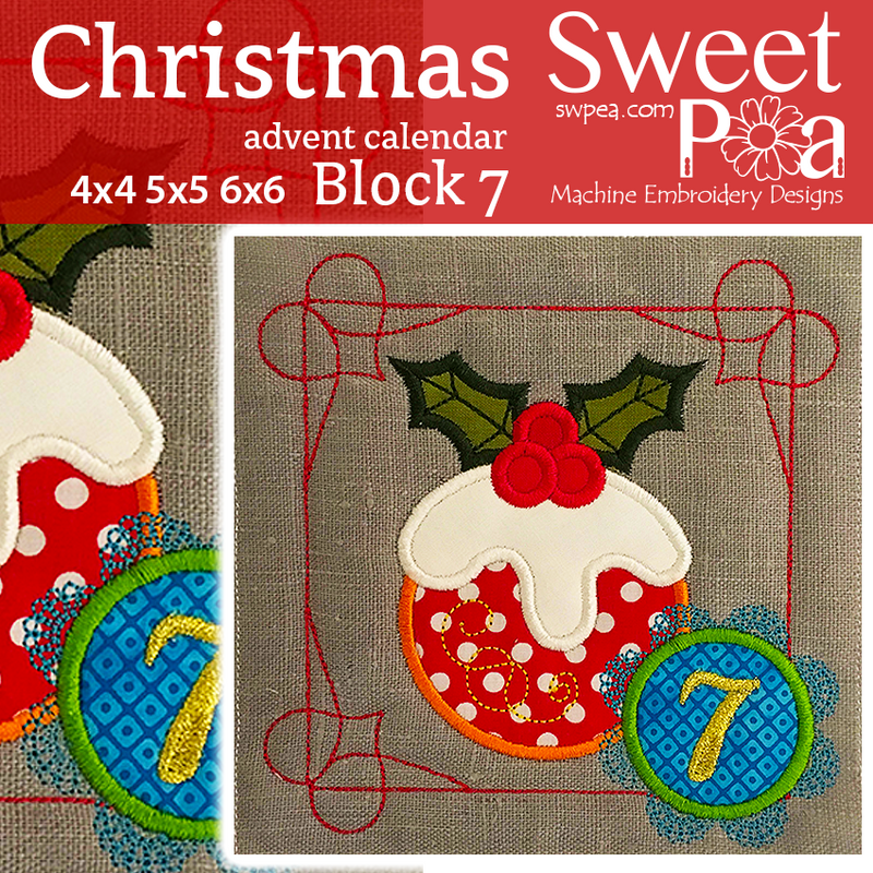 christmas advent calendar in the hoop machine embroidery designs ITH