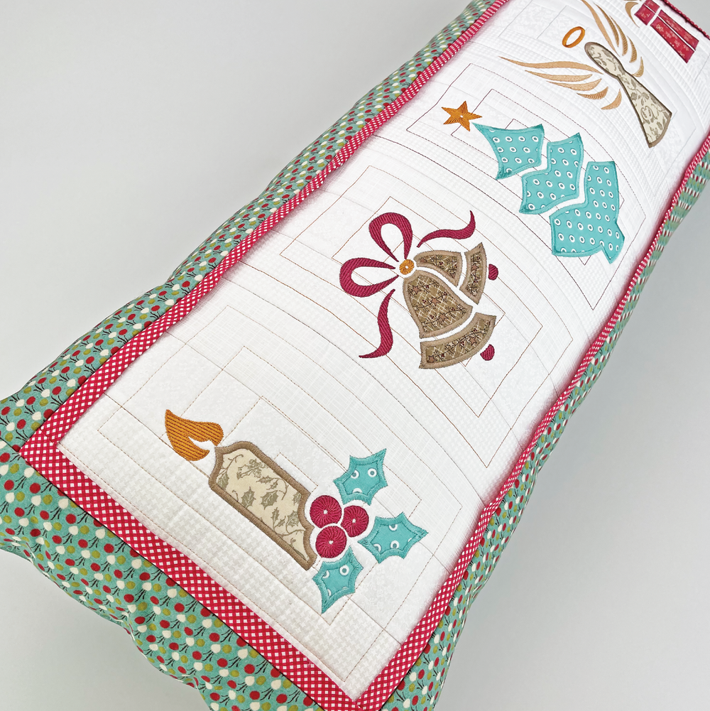 Christmas Embroidery Designs - Stencil Bench Pillow