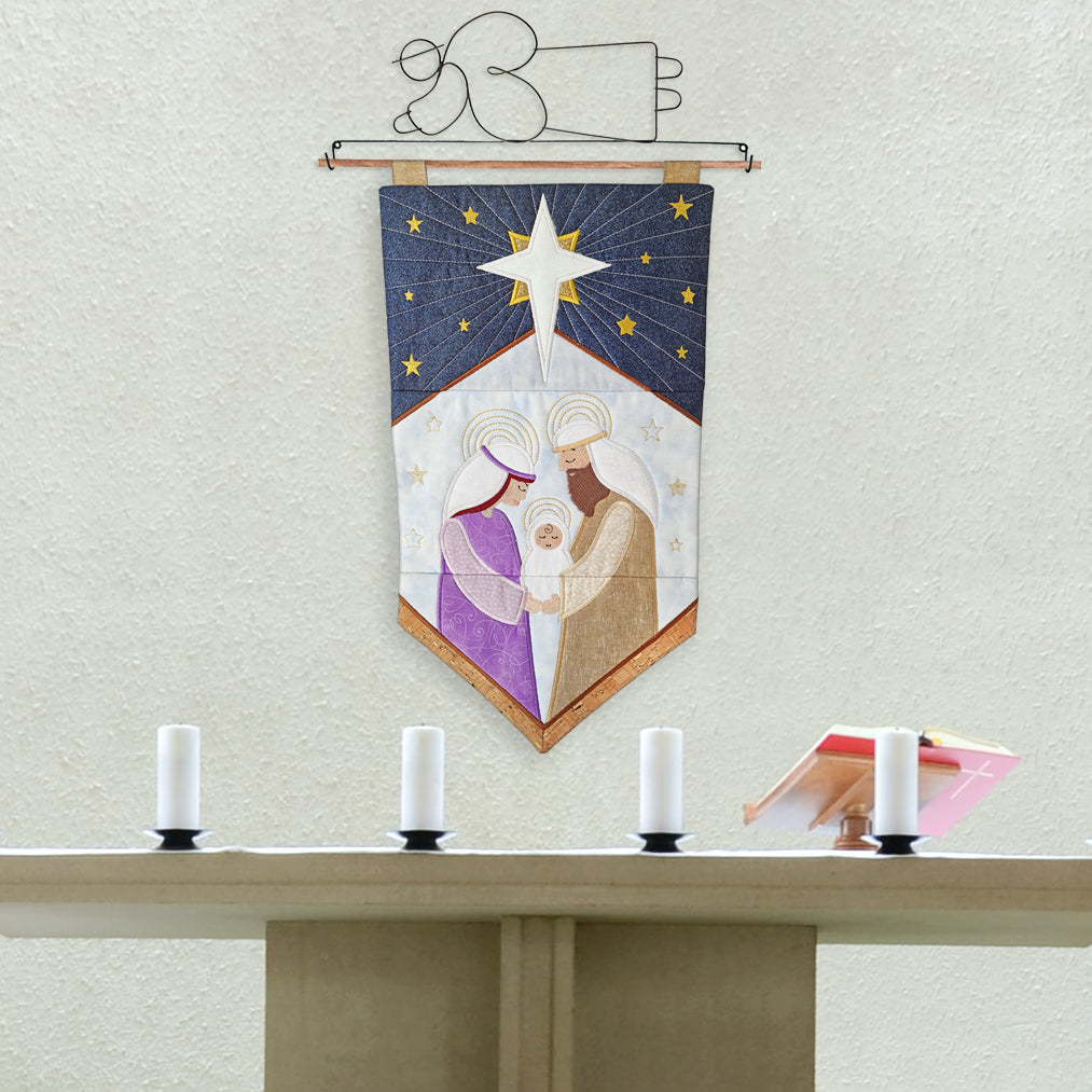 In the Hoop Machine Embroidery Design - Nativity Wall Hanging