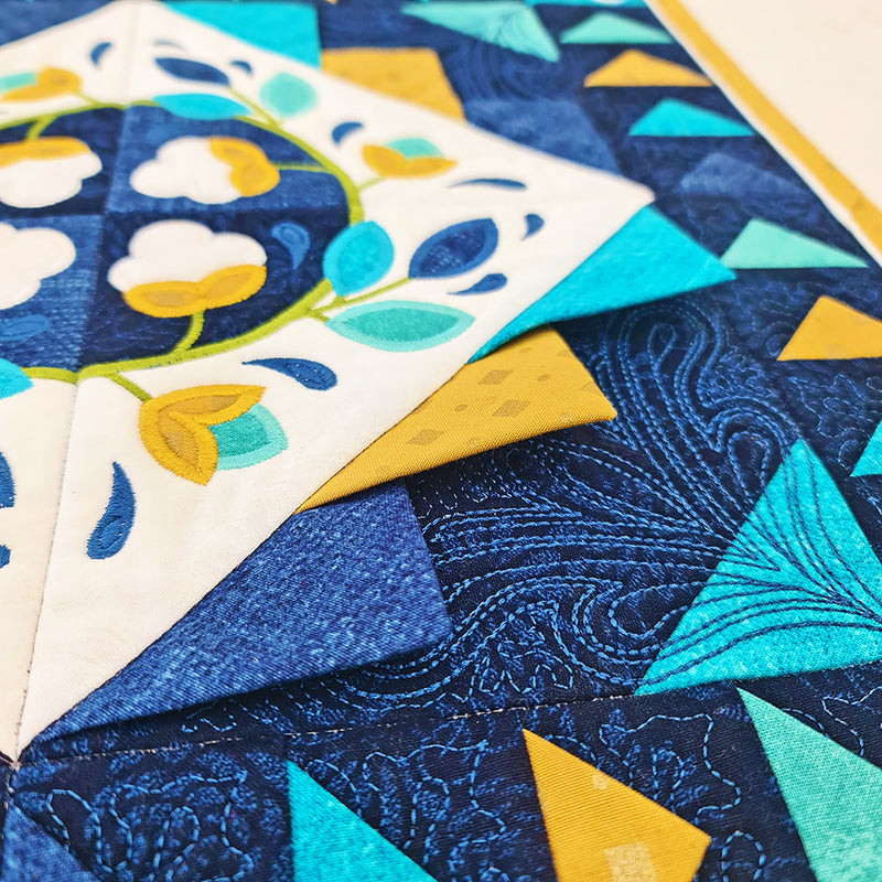 Pretty Prairie Point Quilt 4x4 5x5 6x6 7x7 8x8