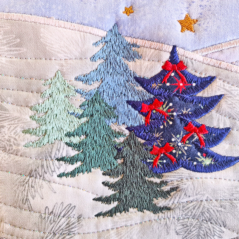 In The Hoop Embroidery Design - Christmas Night Scene