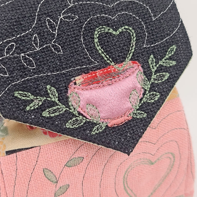 Mug Bag Machine Embroidery Design ITH