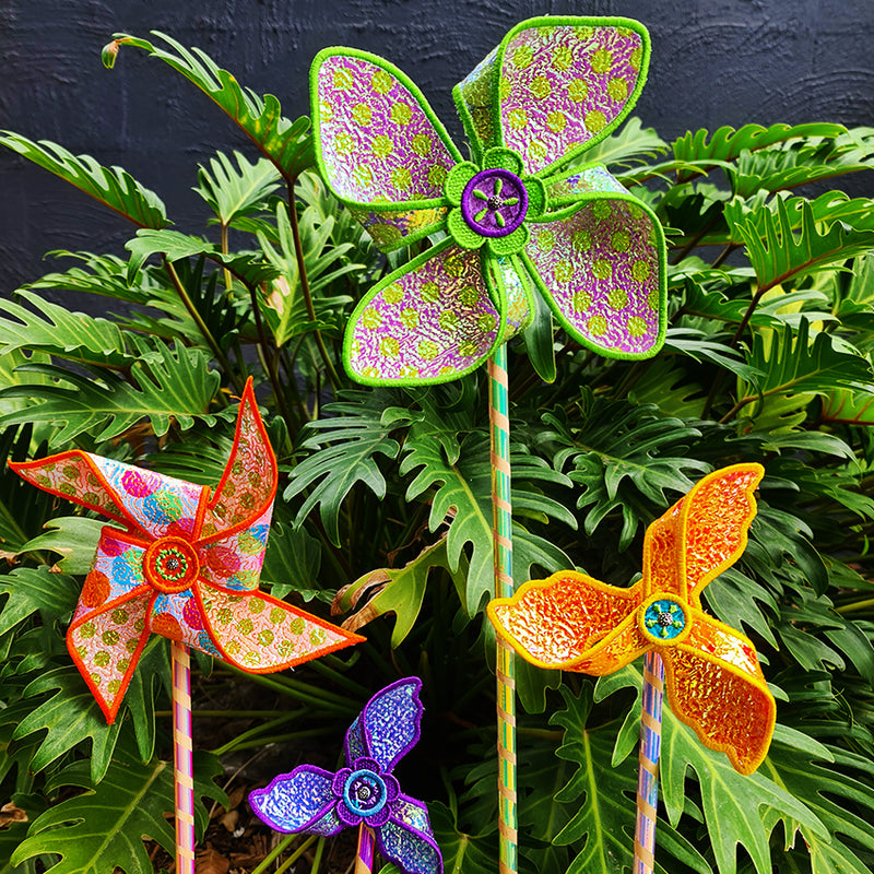 Seasonal ITH Embroidery Designs - Pinwheel Designs