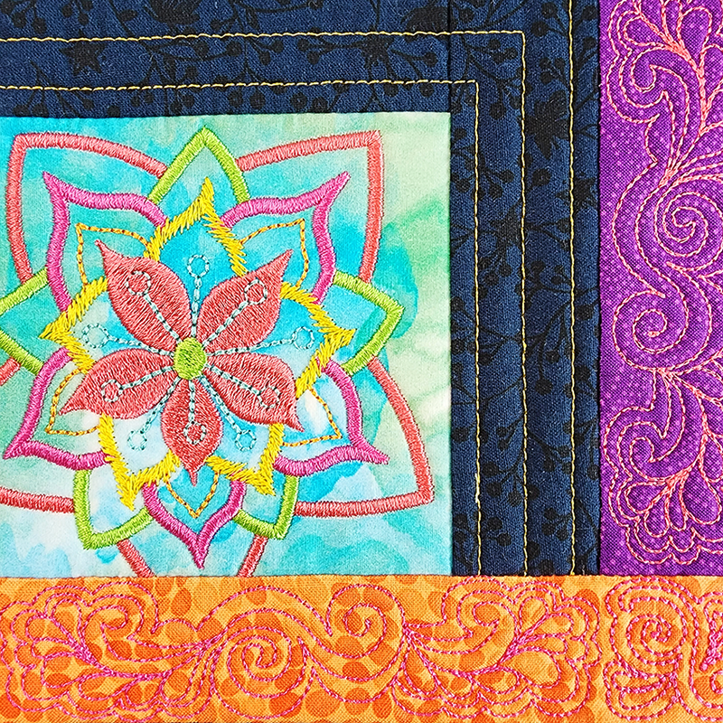 Floral Shadow Box Quilt