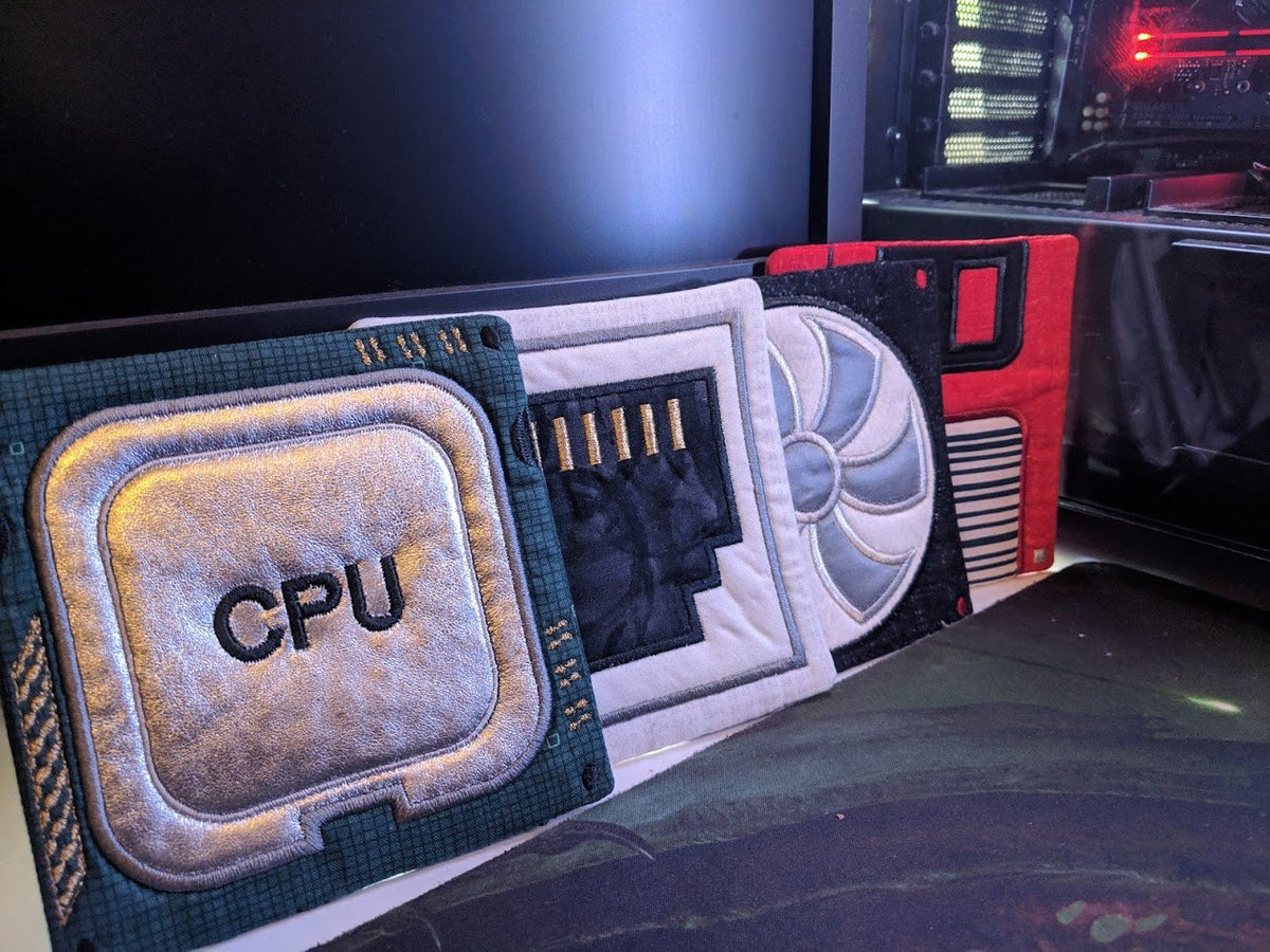 Computer Coaster 4x4 5x5 6x6 7x7 in the hoop machine embroidery design