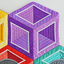 Cube Illusion Runner or Quilt - Machine Embroidery Design
