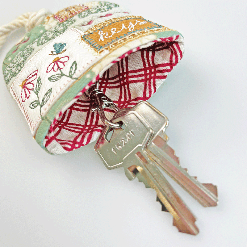 Cute Key Cover in the Hoop Machine Embroidery Design
