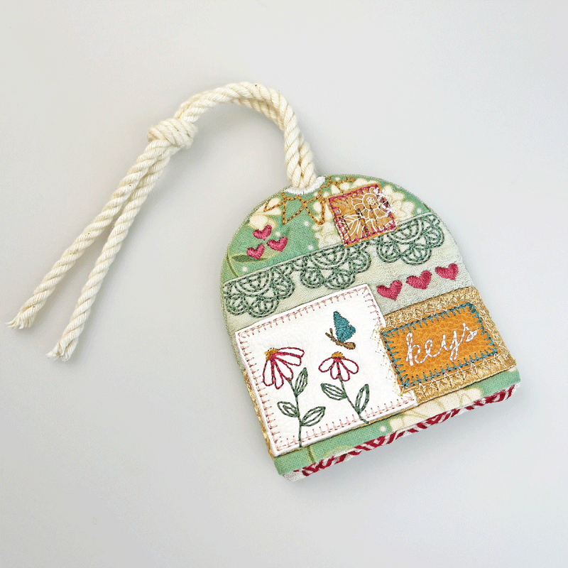 Cute Key Cover in the Hoop Machine Embroidery Design