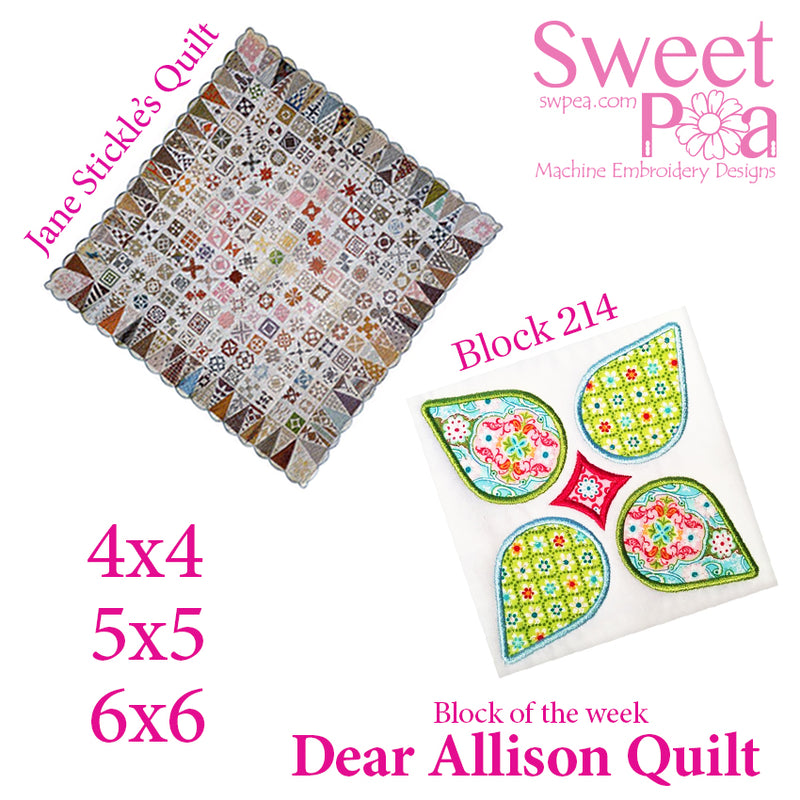 Dear Allison quilt block 214