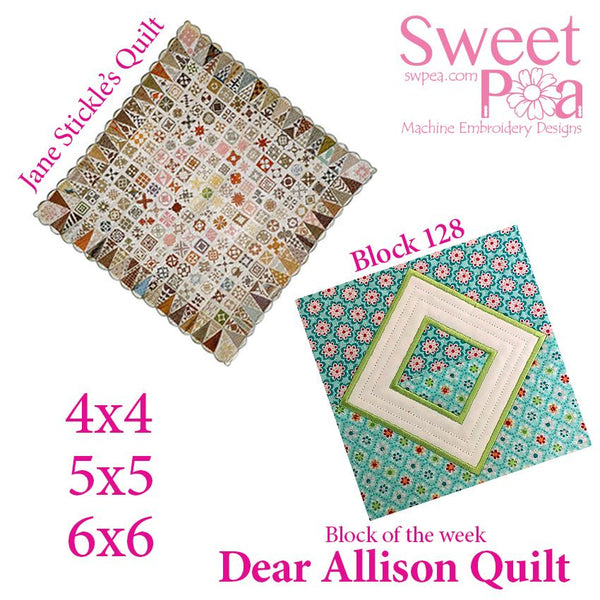 Dear Allison block 128 and border block 127