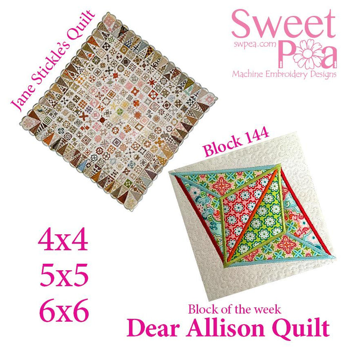 Dear Allison block 144 and border block 143