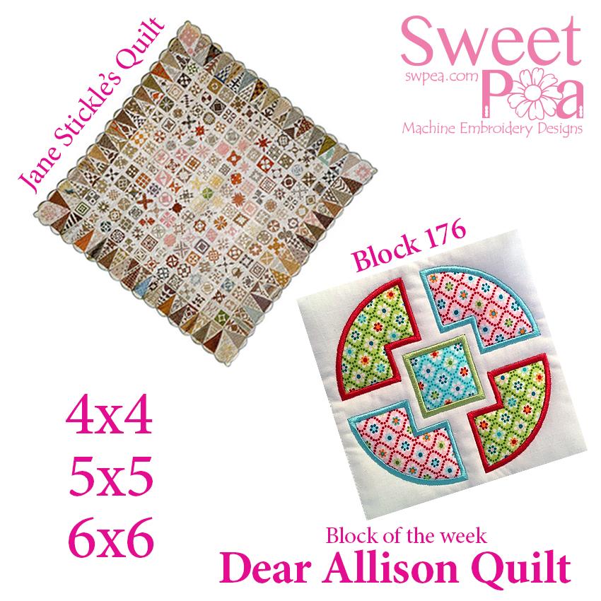 Dear Allison quilt block 176 and border block 177