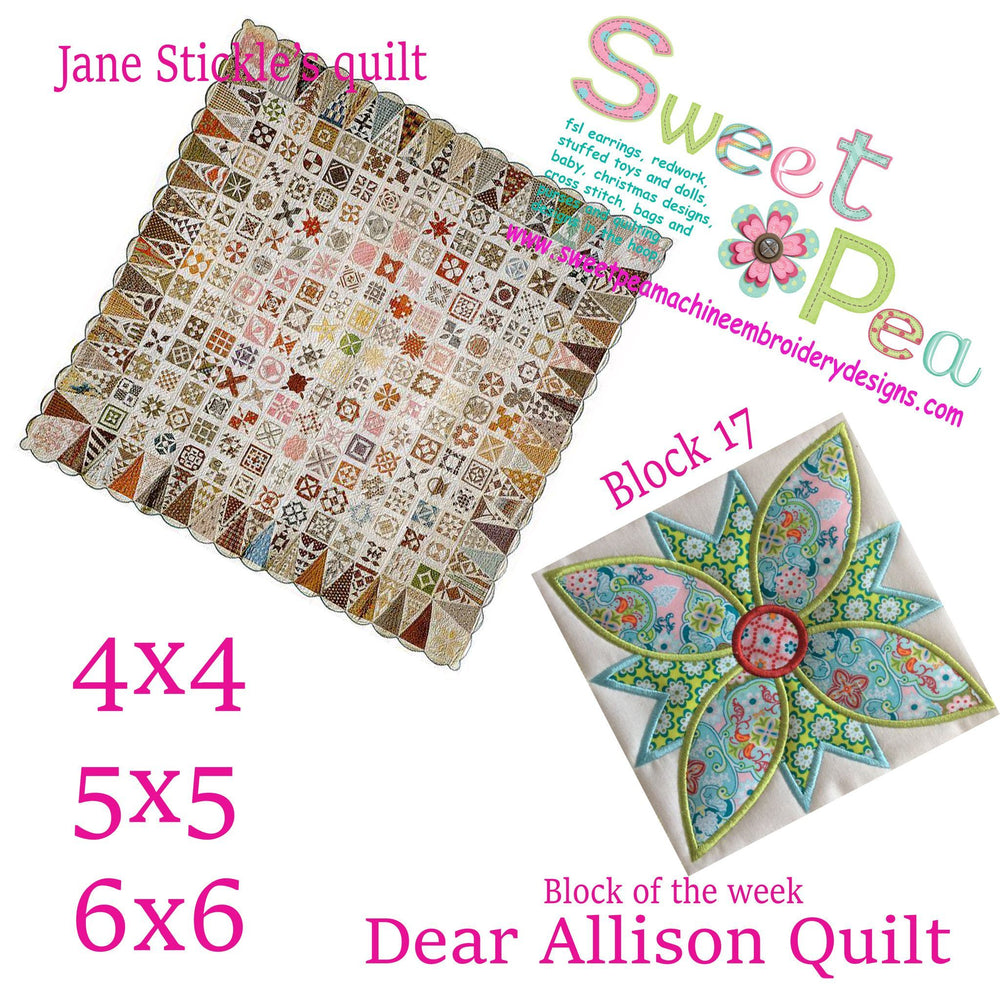 Dear Allison block 17 and border block 16