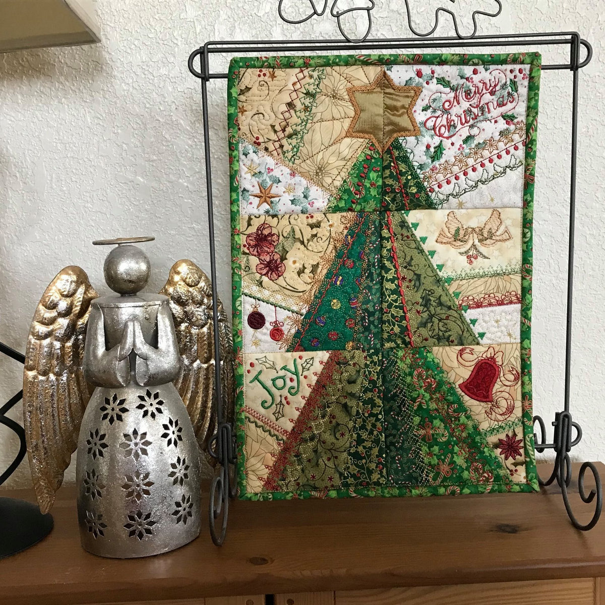 Patchwork Christmas Tree Wall Hanging / Runner 4x4 5x5 6x6