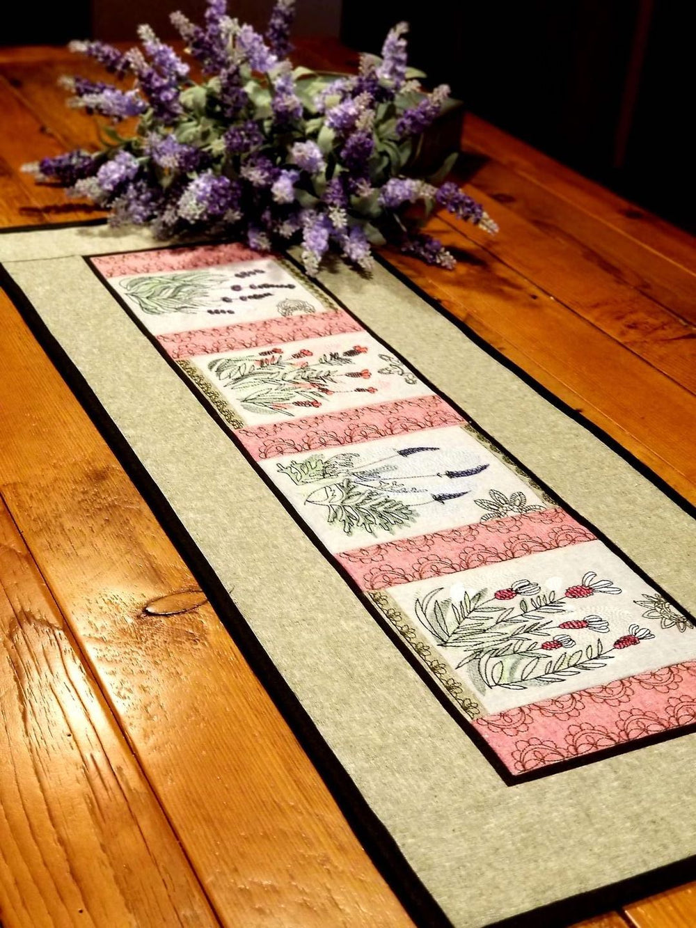 Lace and Lavender Garden Table Runner