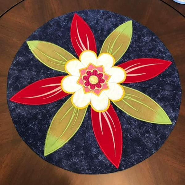 ITH Machine Embroidery Design - Flower Table Centre