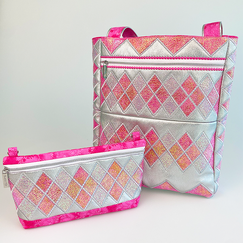 Double Diamond Zipper Purse ITH Design