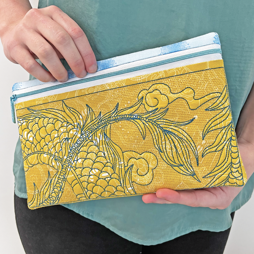 In The Hoop Embroidery - Dragon Zipper Case