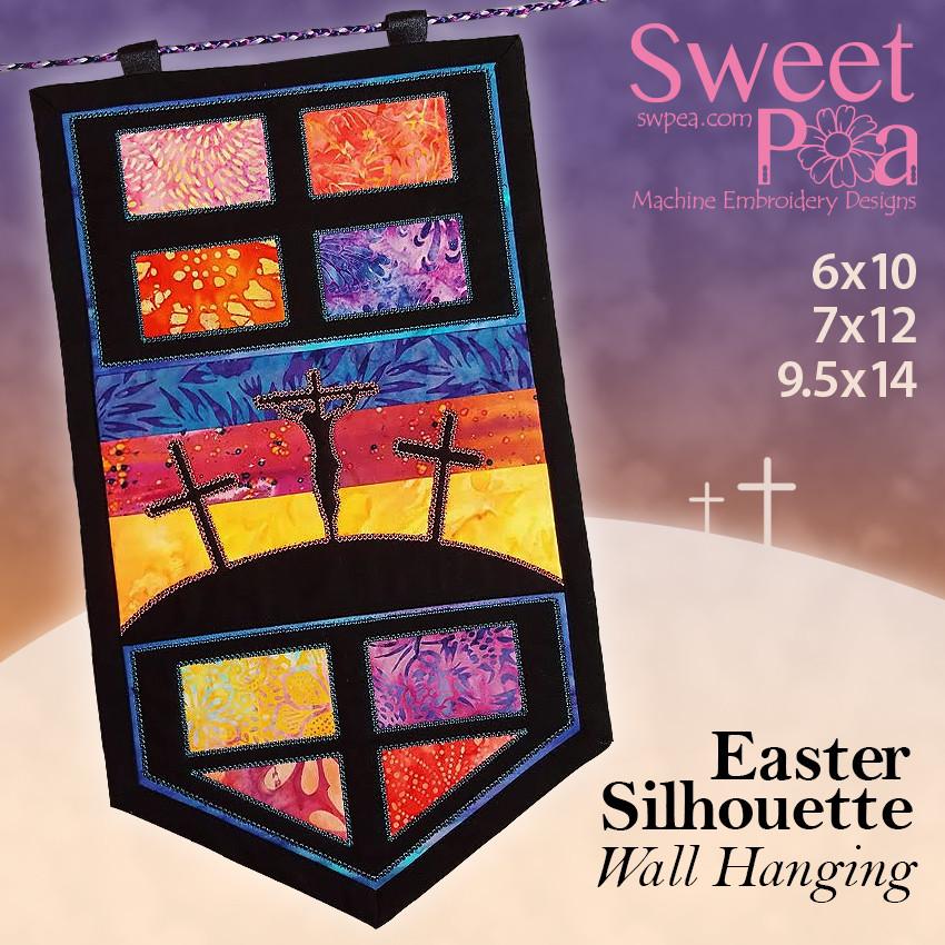 Embroidery Designs - Easter religious Table Runner crucifixion