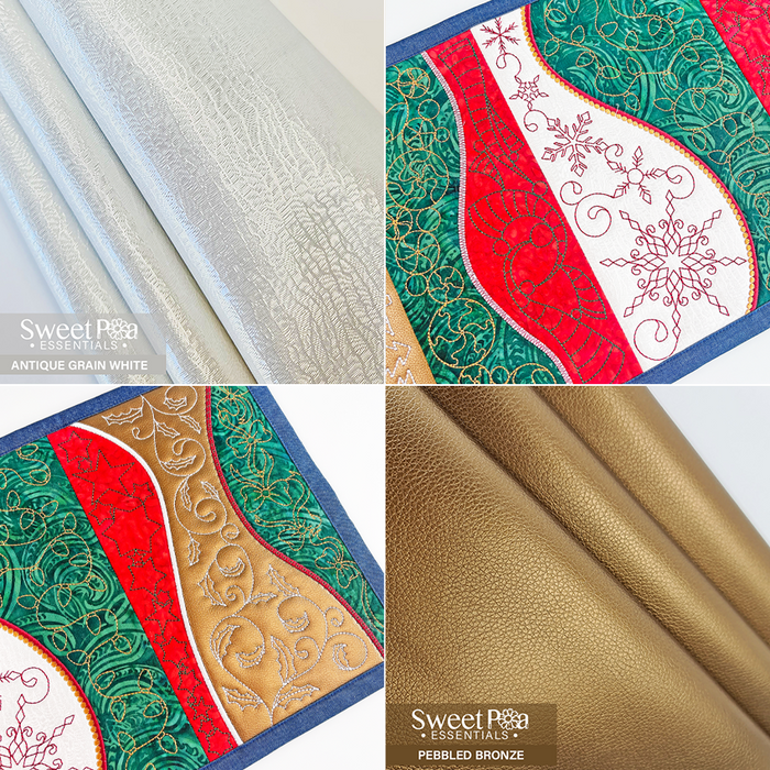 ITH Machine Embroidery Design - Christmas Freeform Table Runner