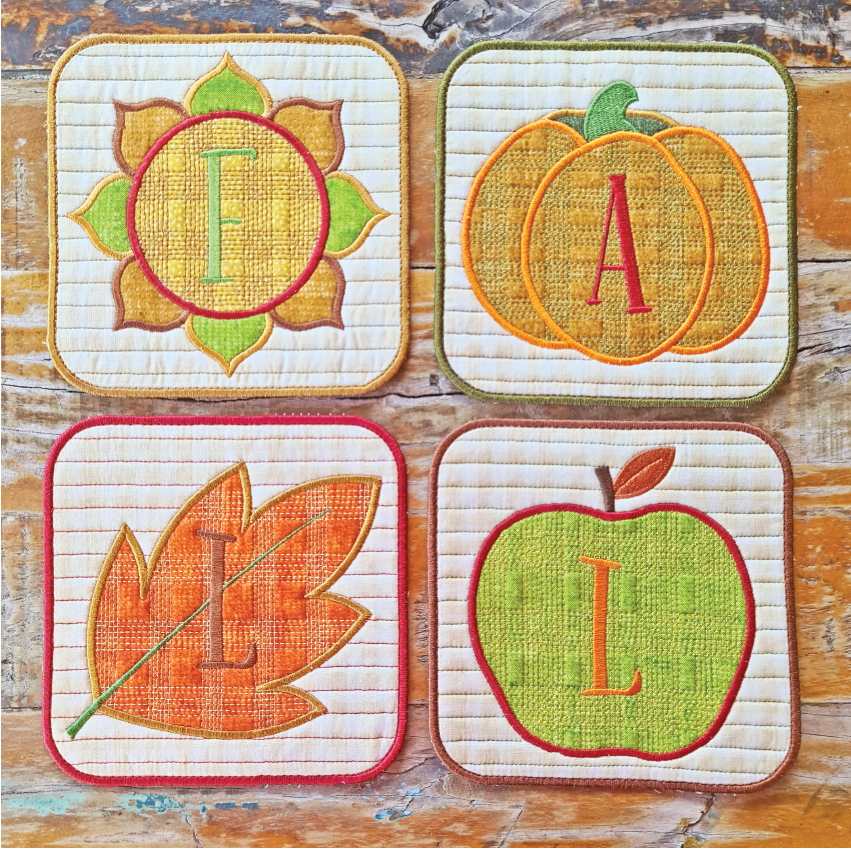 Fall Coasters 4x4 5x5 6x6