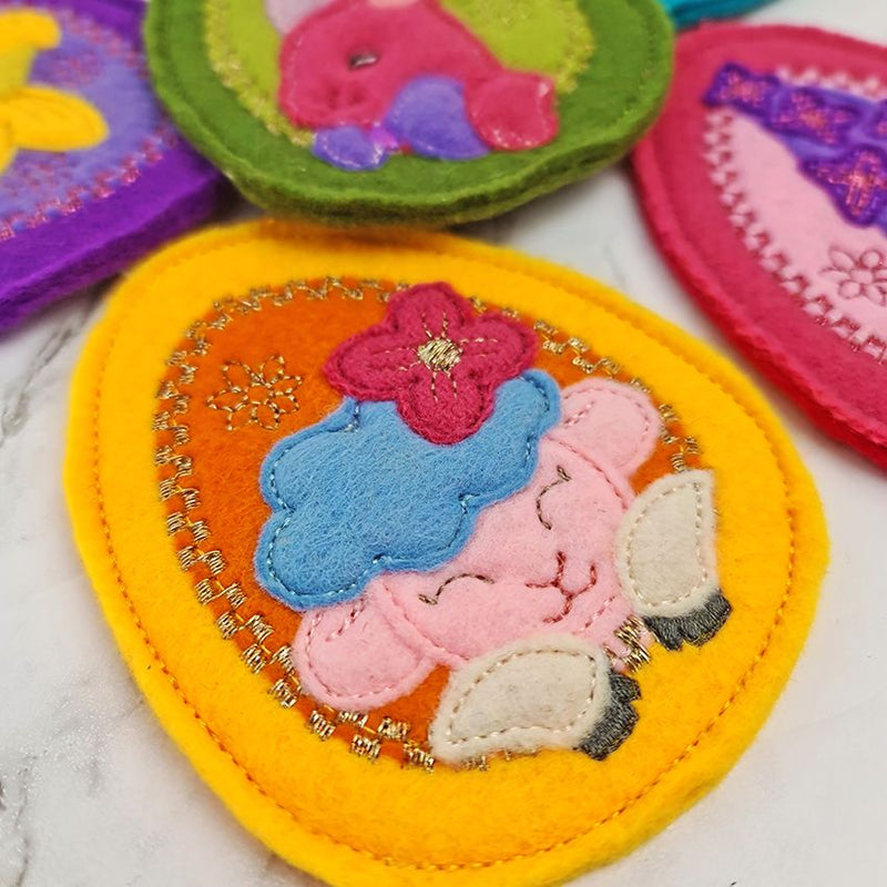 In The Hoop Embroidery Designs - Felt Spring Decor Ornaments