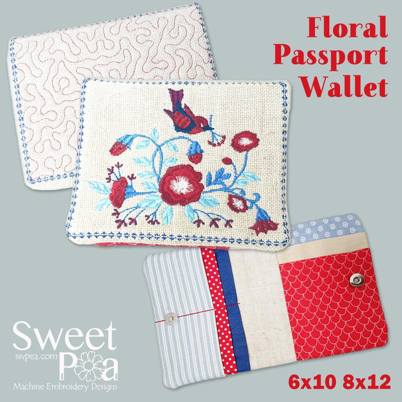 Floral Wallet and Passport Wallet