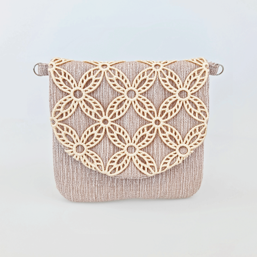 Free Standing Lace FSL Clutch in the hoop machine embroidery design