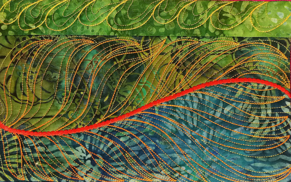 ITH Machine Embroidery Design - Freeform Table Runner