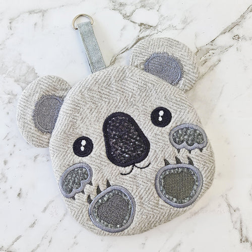 Embroidery Ideas - Little Koala Zipper Purse