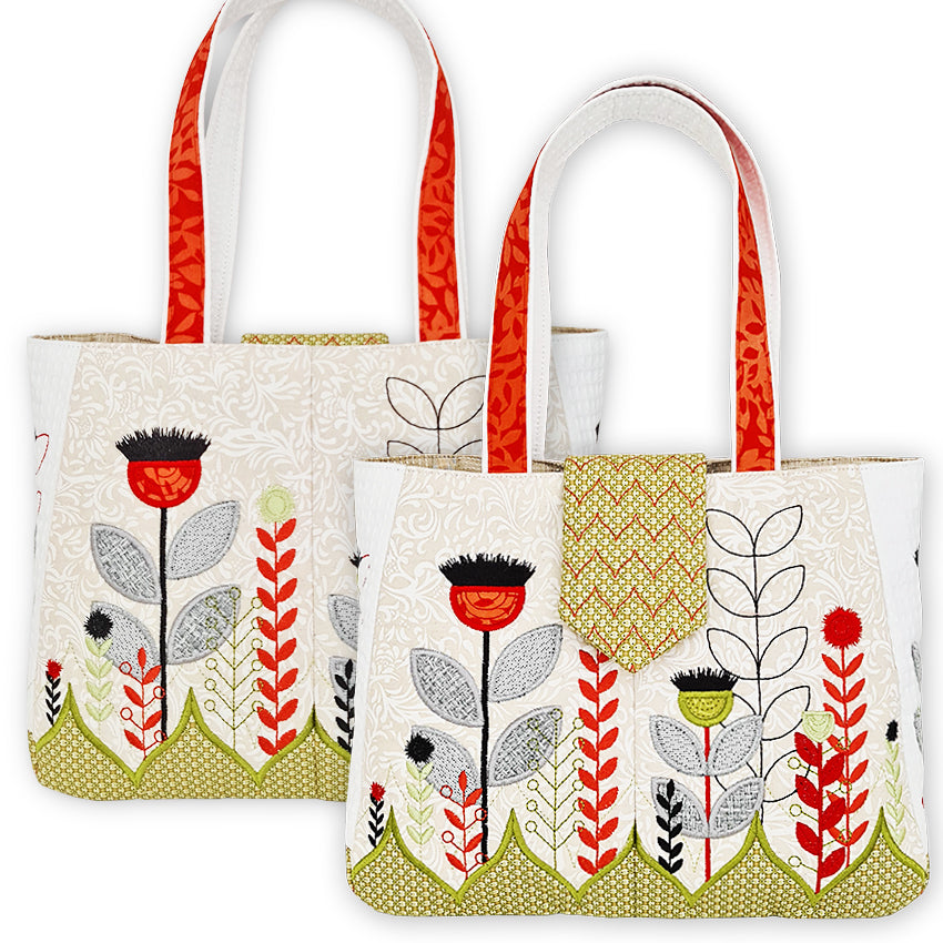 In The Hoop Machine Embroidery Design - Meadow Bag