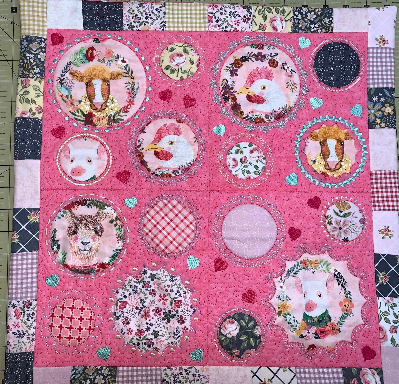 Reverse Applique Memories Cushion 4x4 5x5 6x6 7x7 8x8